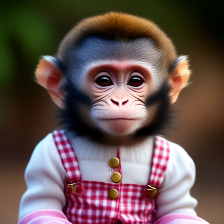 Cute Chimpanzee With Clothes On