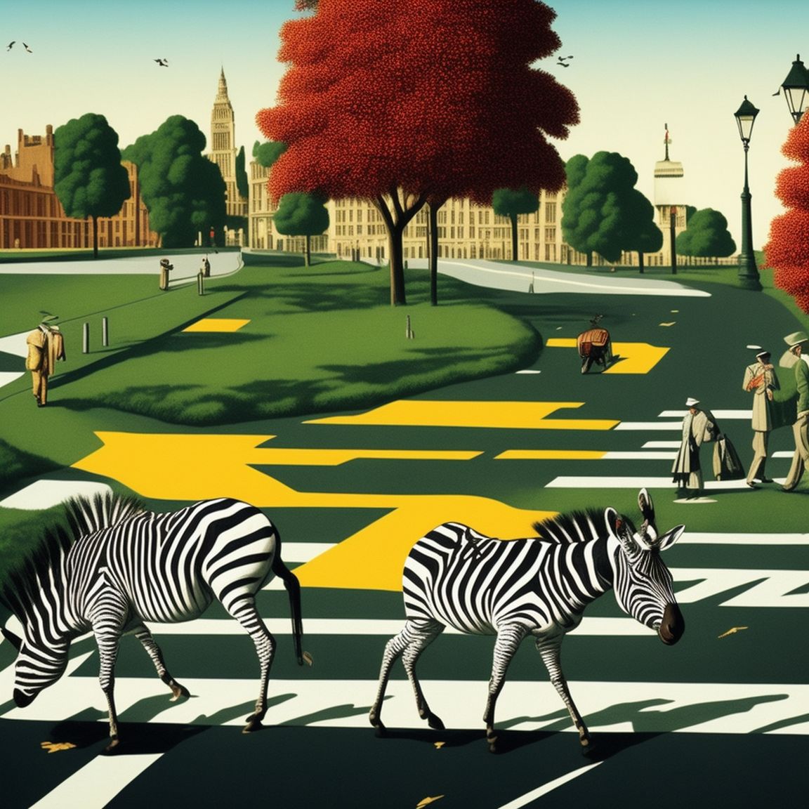 worldly-crow60: a zebra attempting to use a zebra-crossing in London ...