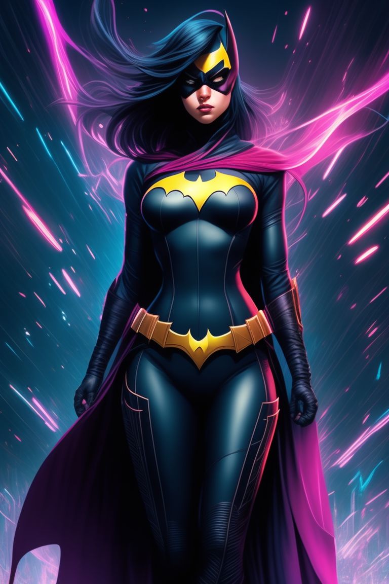 Manuzoom: Batgirl ((show full body)), 20-year-old woman, black hair color, human body, has a ...