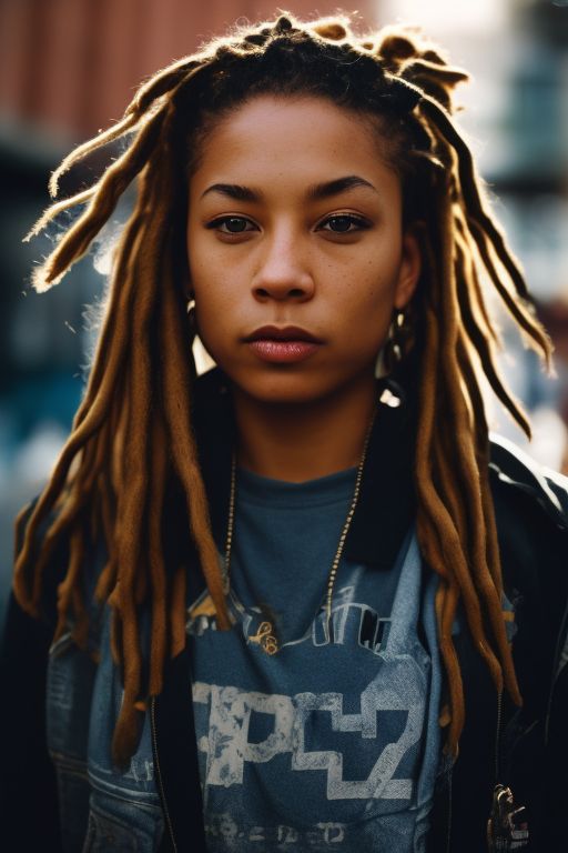 PolyCrumbs: 1990s female skater hooligan, dreads hairstyle