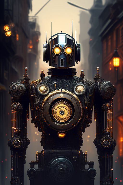Steampunk Clockwork Robot