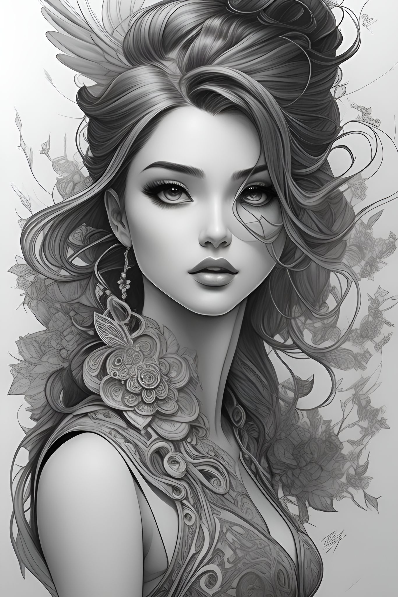 Squirrel_Hunt: Angel, wearing a dress