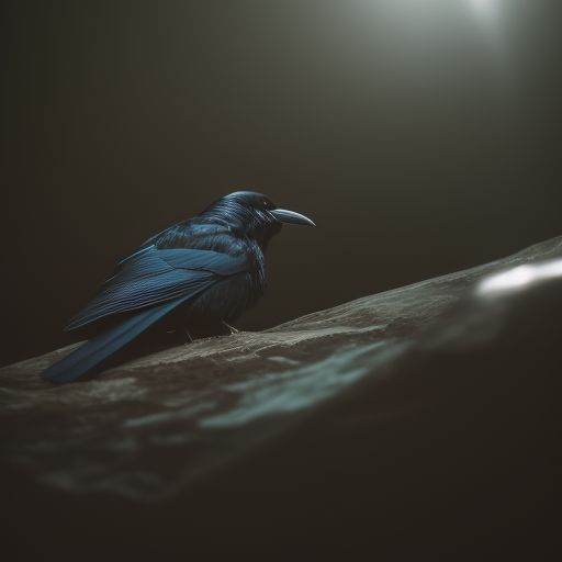 new-ostrich446: black crow + on a cliff + with shining eyes + Cinematic ...