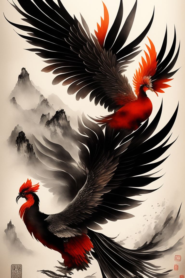 Chinese Phoenix Paintings