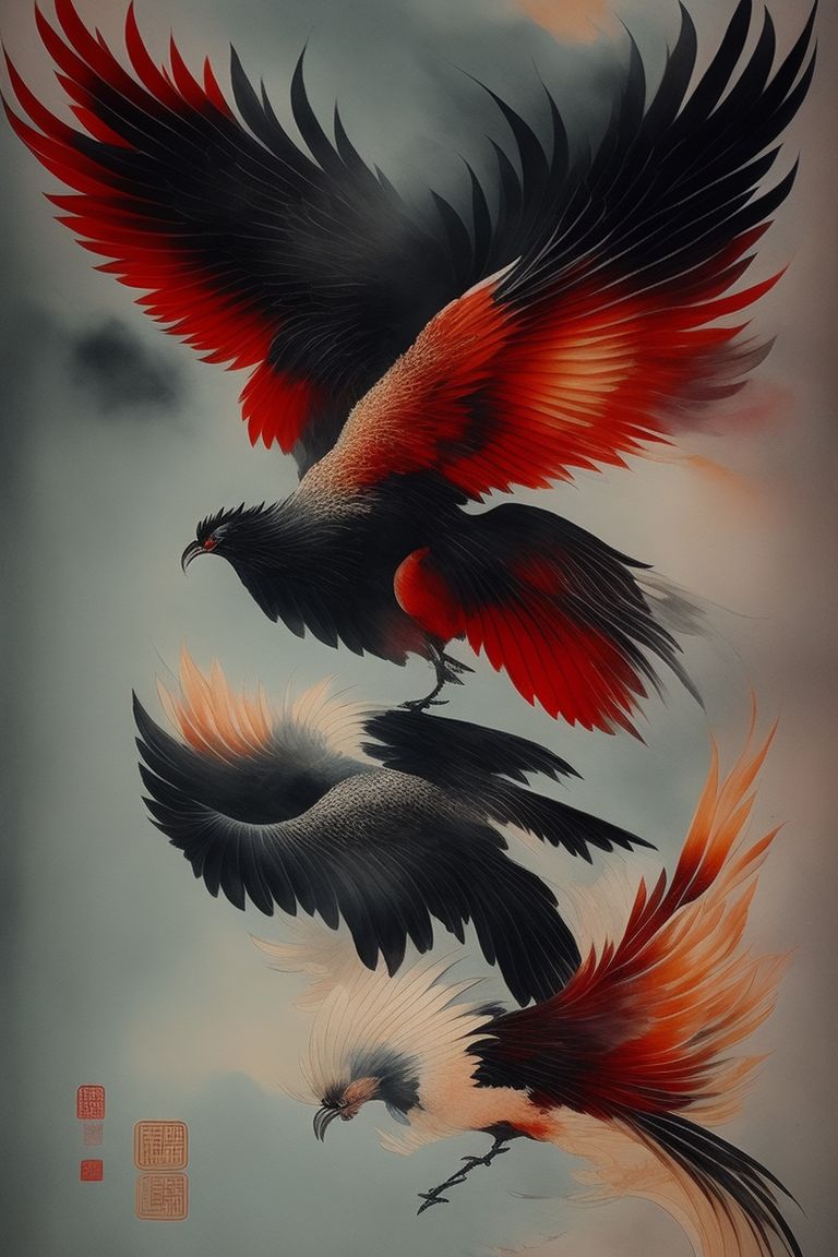 Chinese Phoenix Painting