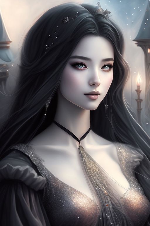 moodybrowneyes: pretty witch, Fantasy, digital art, Fantasy, glitter ...