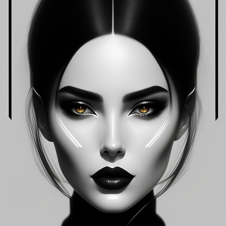 Black And White Face High Contrast