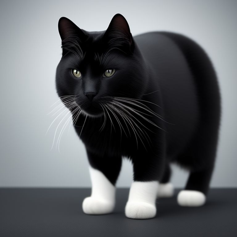 impure-deer189: a standing white cat dressed in a black tuxedo