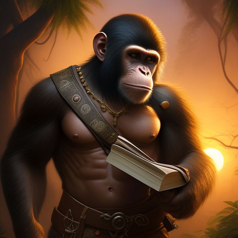 Muscular Monkey Cartoon