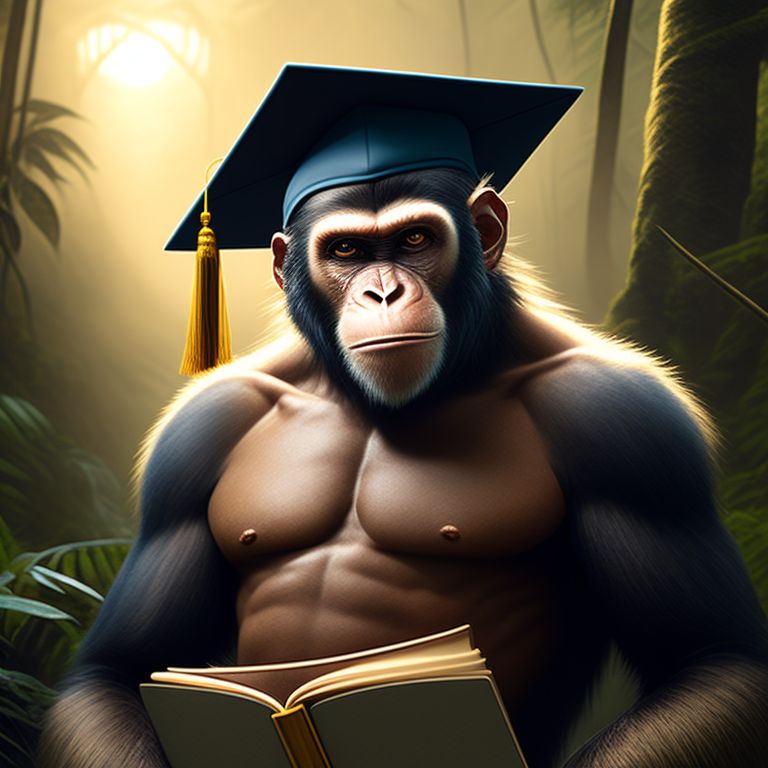 Muscular Monkey Cartoon