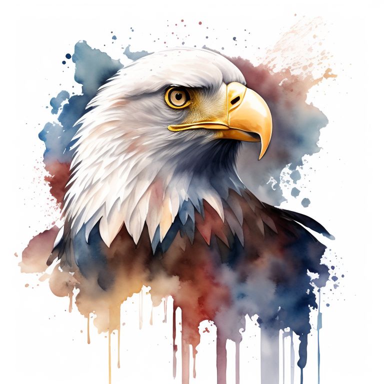 businessideas: American eagle, american flag, paint splash