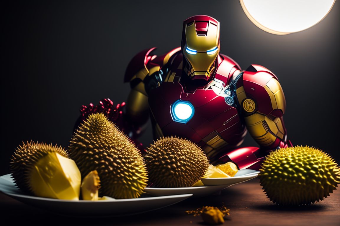 cheross: Iron Man eat Durian