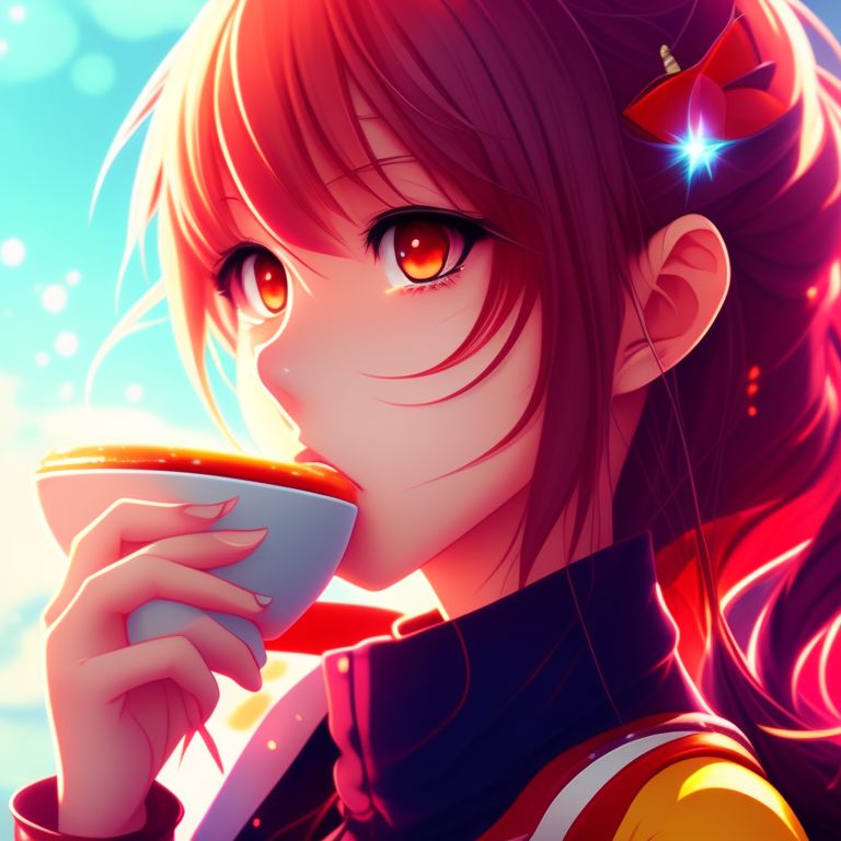 Drinking Coffee Anime