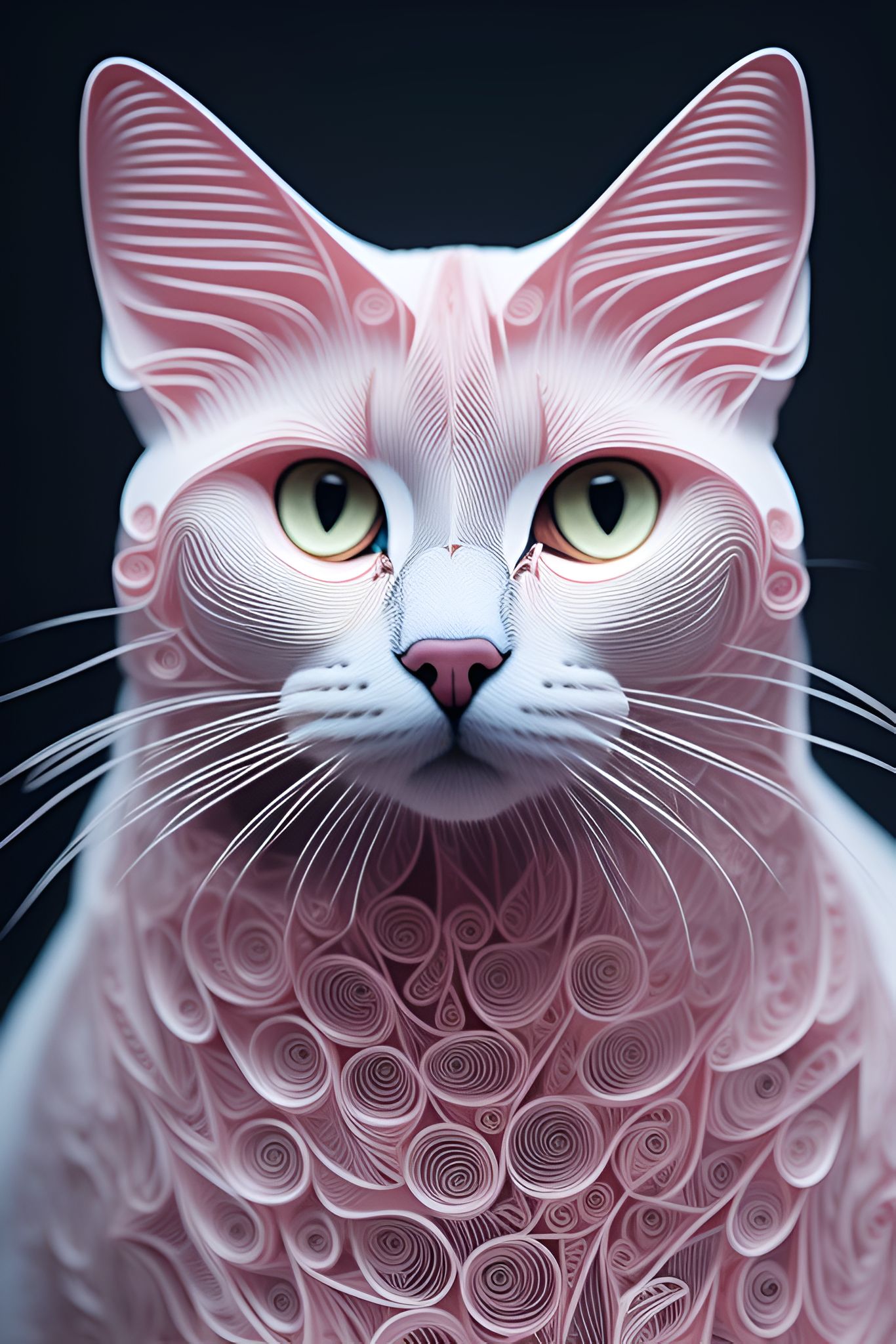 Hannalux: Beautiful Cat, layered paper art, ultra sharp details ...
