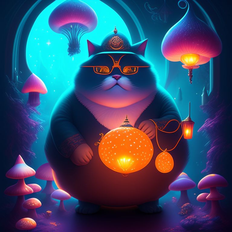 same-eland518: 3d wizard obese orange cat conjures a spell in boots, funny