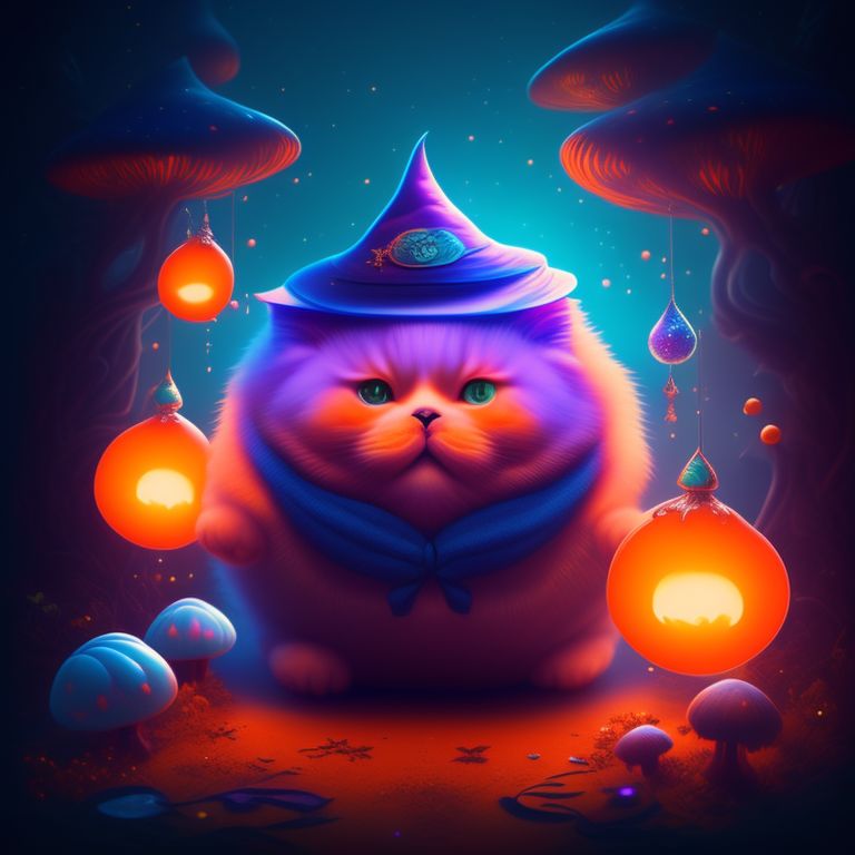 same-eland518: 3d wizard obese orange cat conjures a spell in boots ...