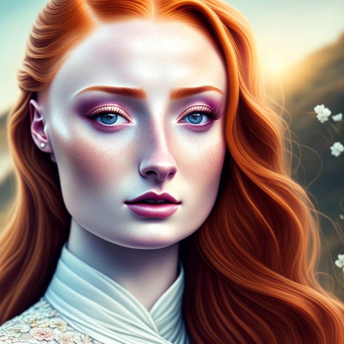 bouncy-mule791: Sansa Stark, looks like Sansa Stark, face reference ...