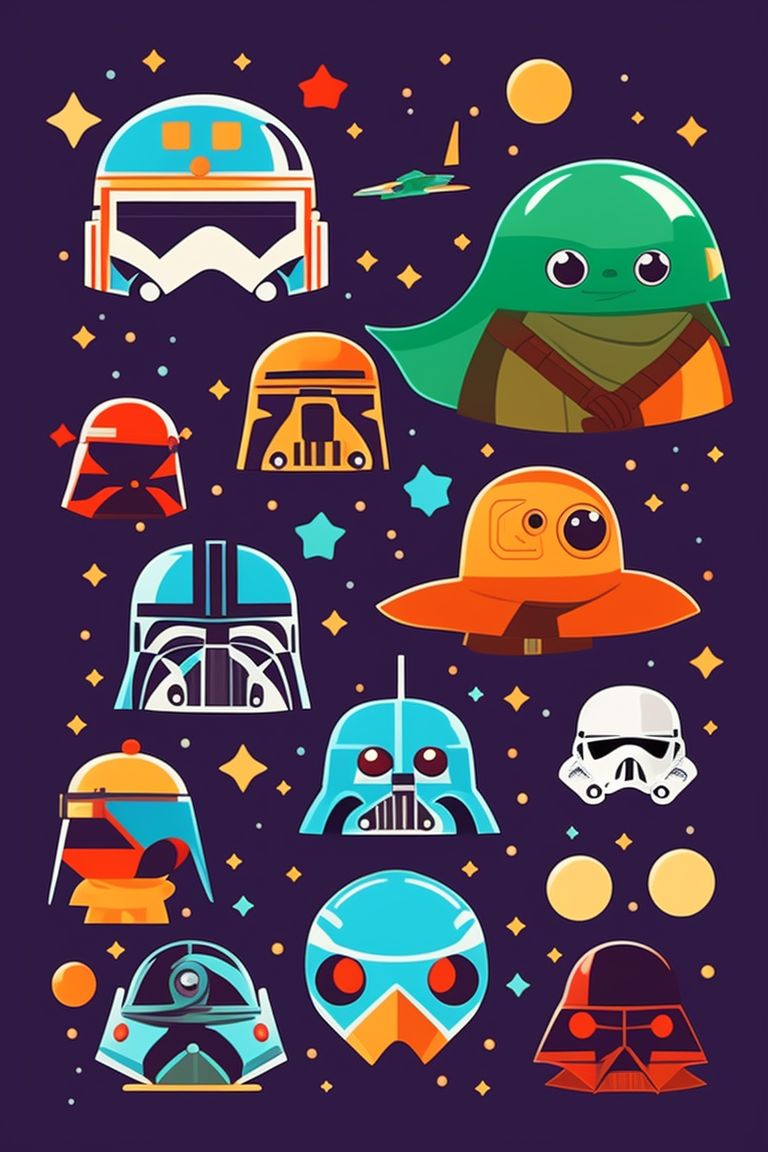 Star Wars Cartoon Characters Wallpaper