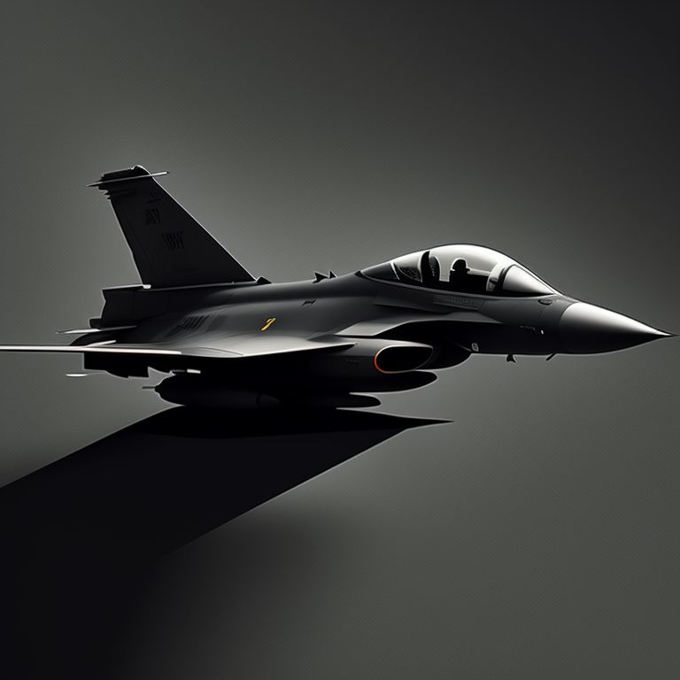 same-eland518: an f-16 flying low, minimalist, 2-d, far shot with ...