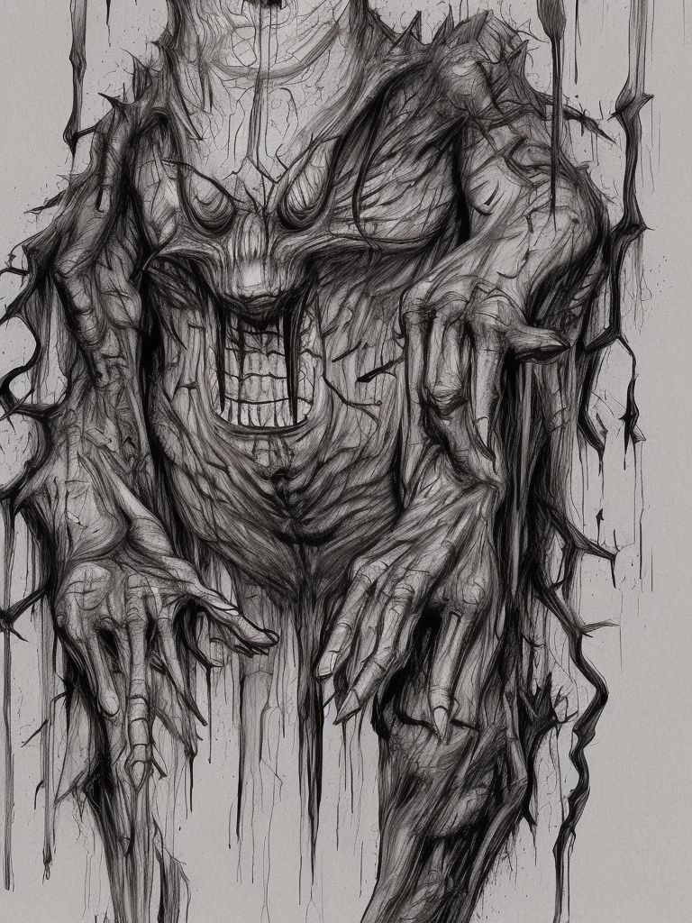 Evil Monster Drawings
