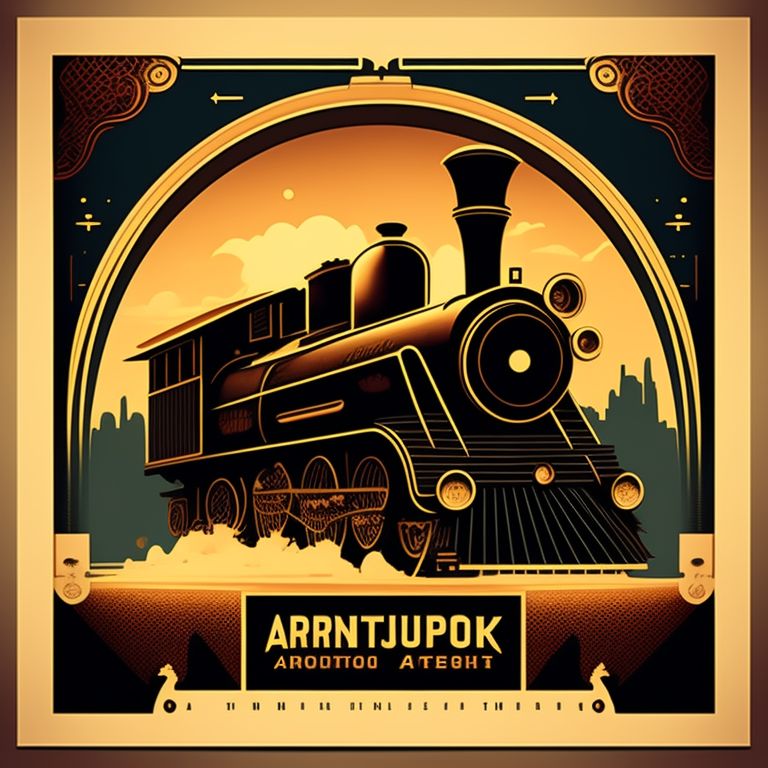 Art Deco Train Poster