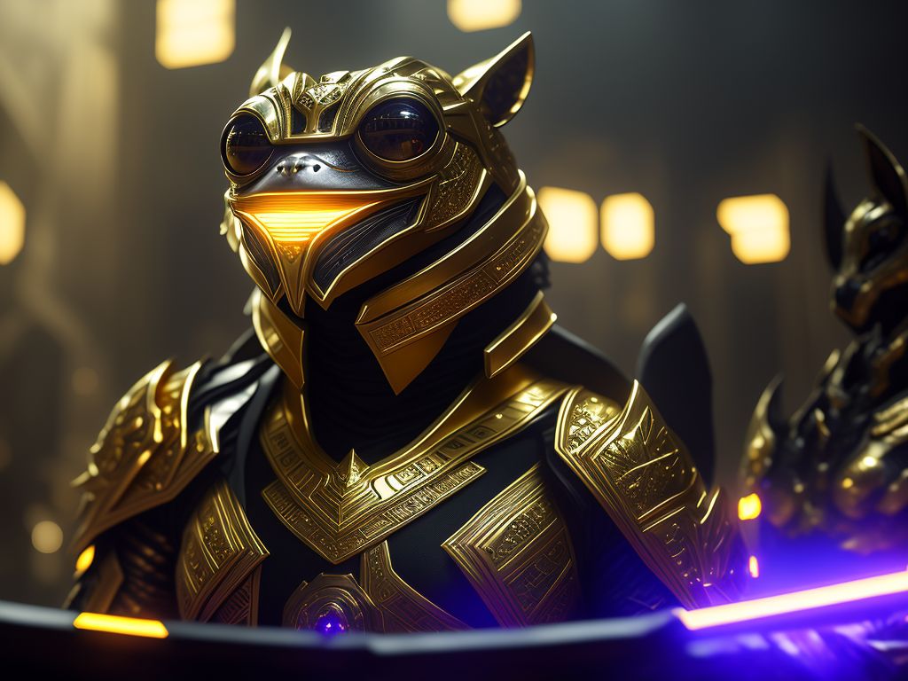 ChangeO: Pepe the frog as anubis tech armor in gold and black hyper ...