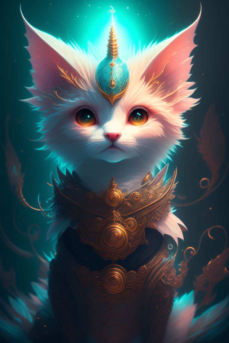 kiber203: heraldic chibi kawaii dragon kitten , key visual Naoto ...