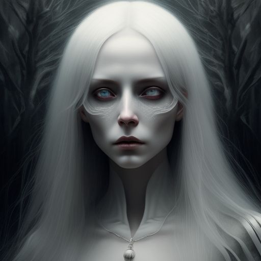 green-dove736: female, gray skin, pale, completely white iris, white ...