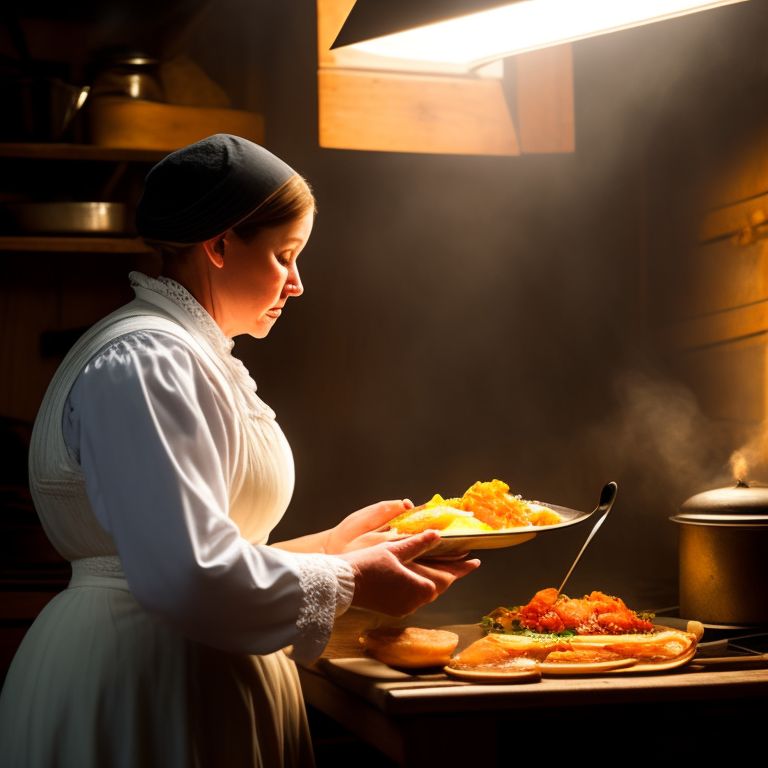 Amish Woman Cooking