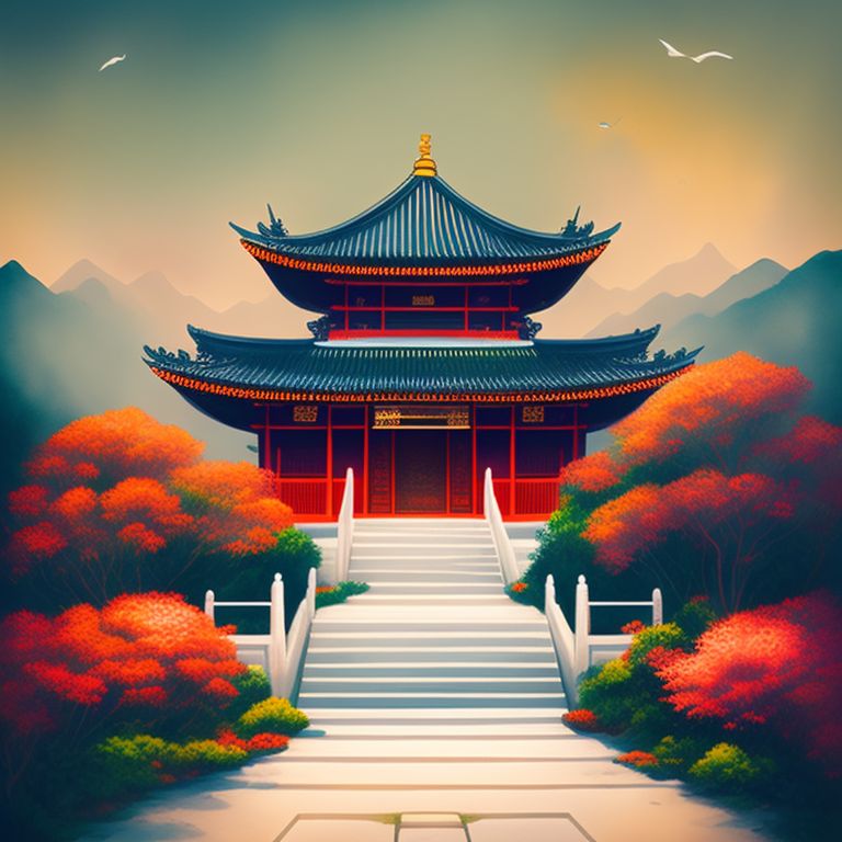 Taoist Temple Drawing
