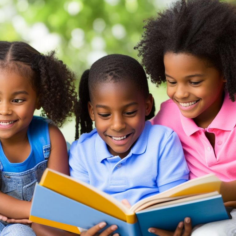 Black Children Reading Books