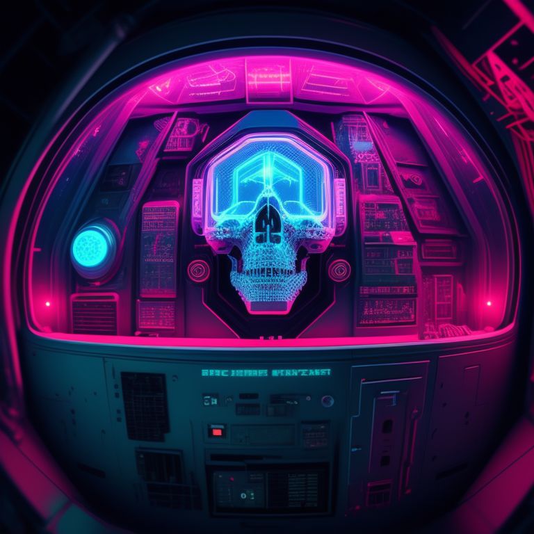 droopy-bison709: 3D illustration of science fiction cyberpunk skull ...