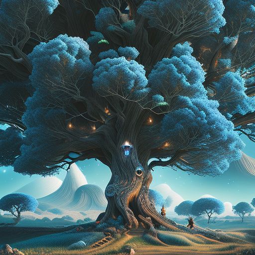 shit2life: A stout blue big tree alone in the distance, Connecting ...