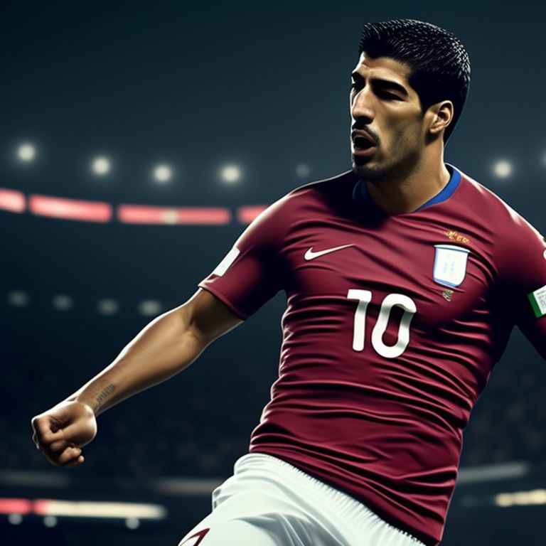 ornery-dove140: Luis Suarez in the Uruguay national team uniform saves ...