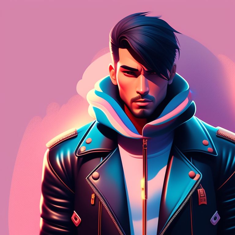 drafty-shrew643: Tough guy wearing leather jacket