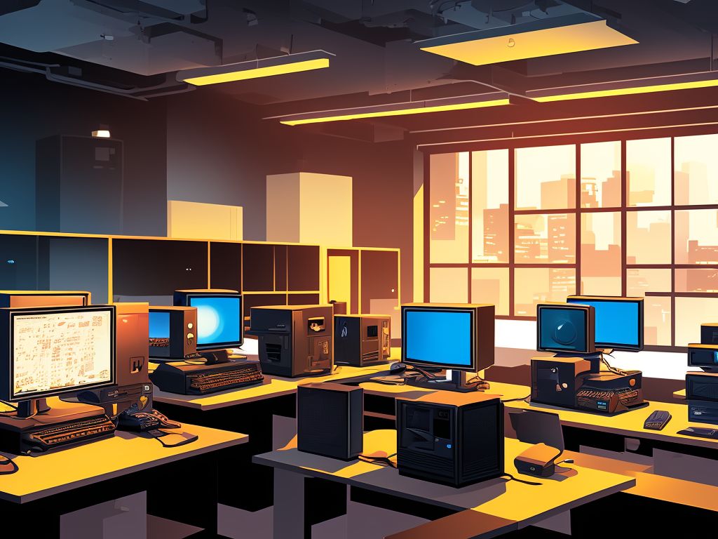 Computer Lab Cartoon