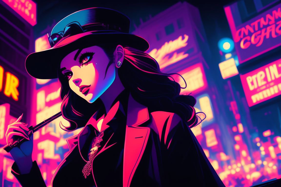 Anime Sharp Dressed Woman
