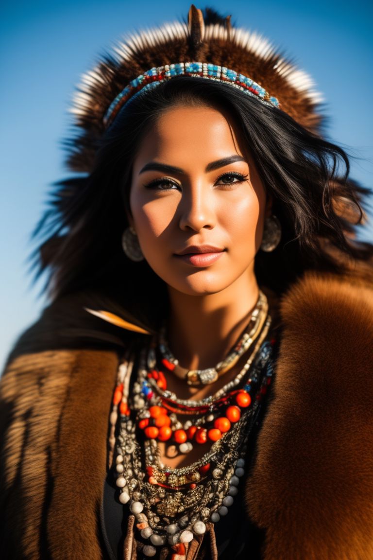 Native American Woman Profile