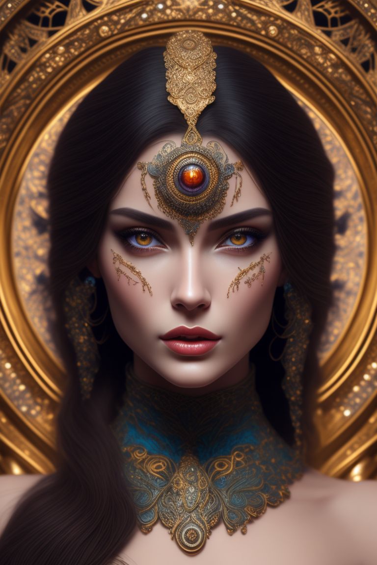 Fumas: Waist high Portrait of an exotic beautiful EUA woman wearing no ...