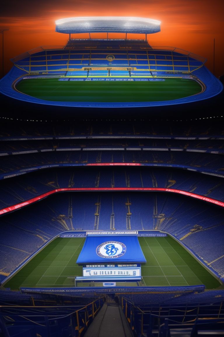 Chelsea Stadium At Night