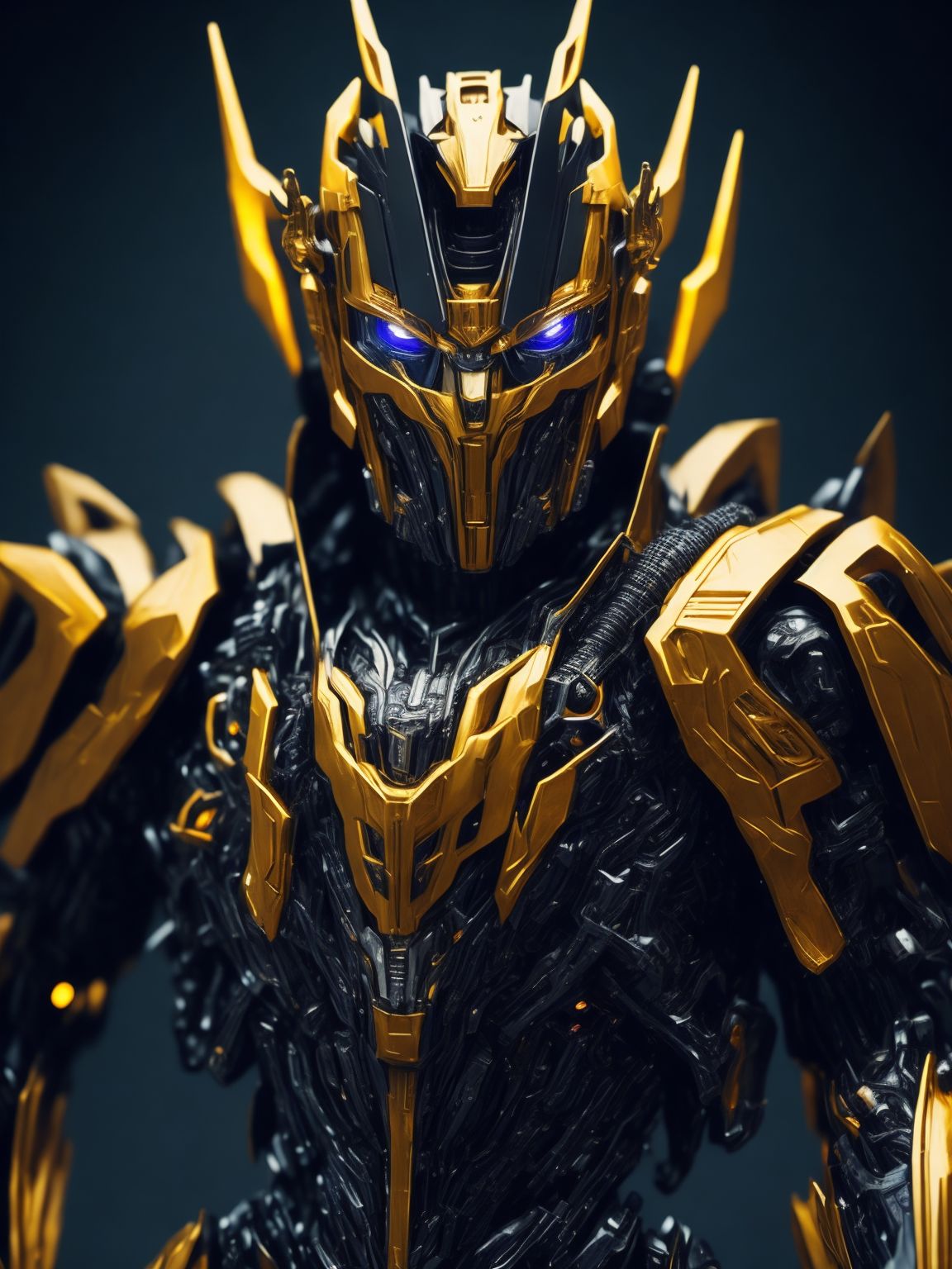 Bumblebee Transformer Face Cartoon