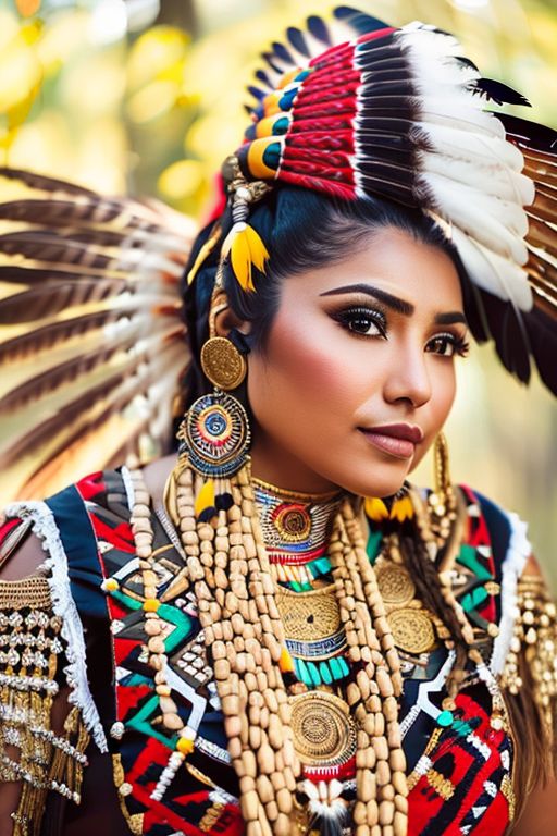 Native American Woman Profile