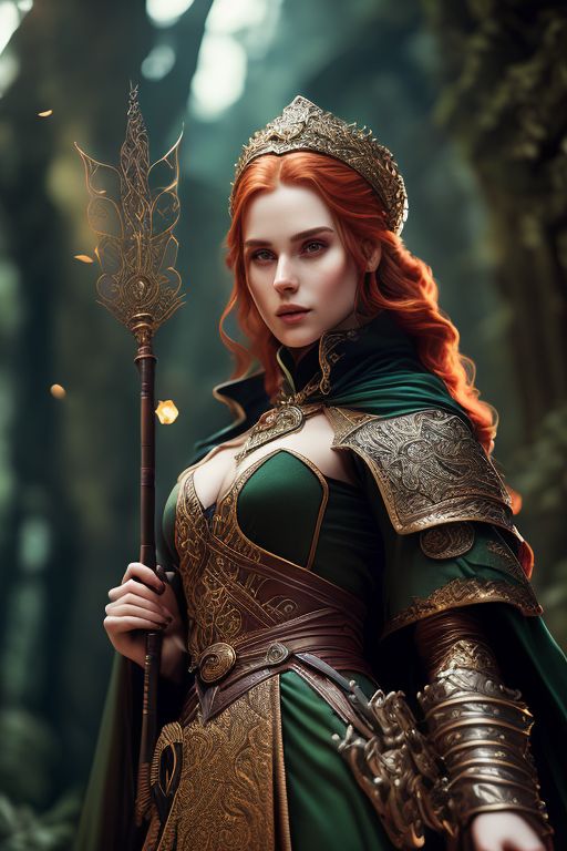 murky-whale405: 25 years old woman, ginger hair, brown eyes, elf, mage ...