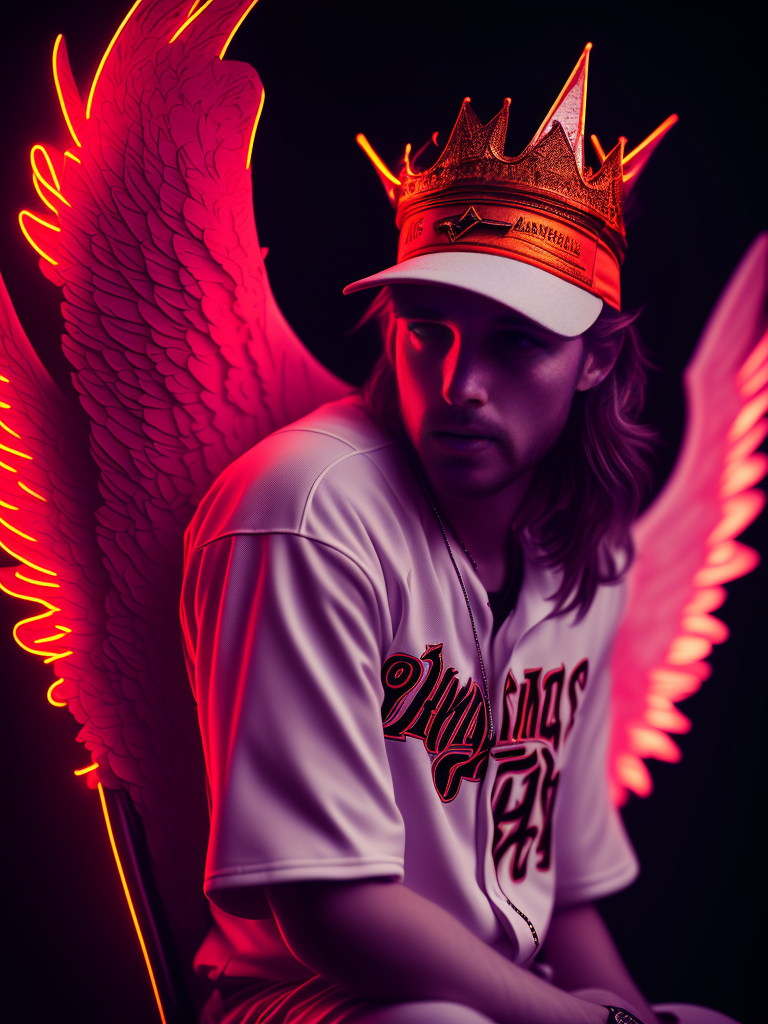 narrow-goat215: Alternative angel king with baseball cap crown, wings ...