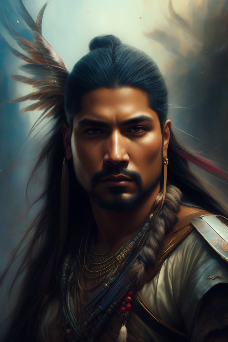 nature-fox: proud beautiful indian native american man with long ...