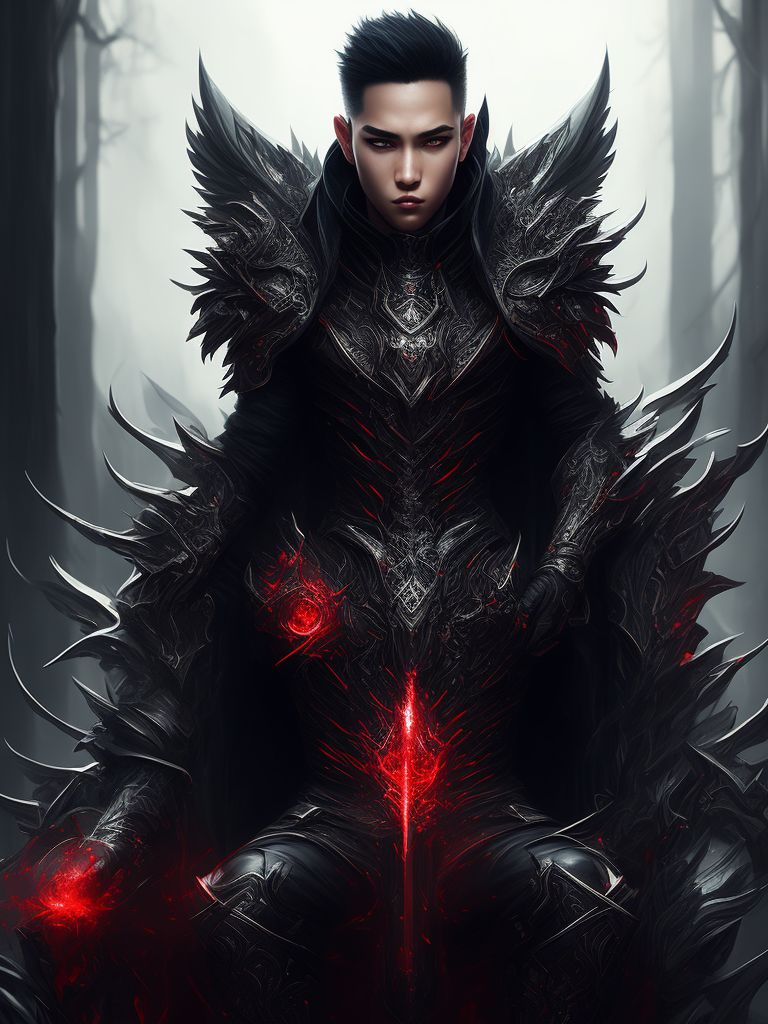 zealous-gaur551: A young men sitting on a throne with smark on his face ...