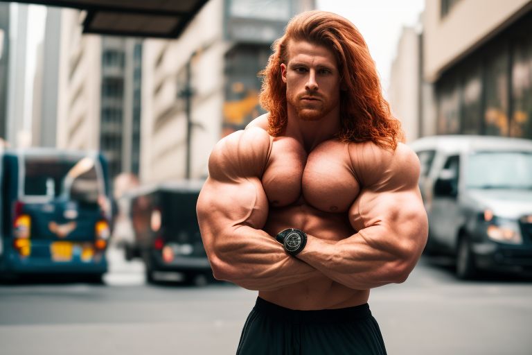 aching-shrew794: full body portrait, huge Ginger Bodybuilder woman ...