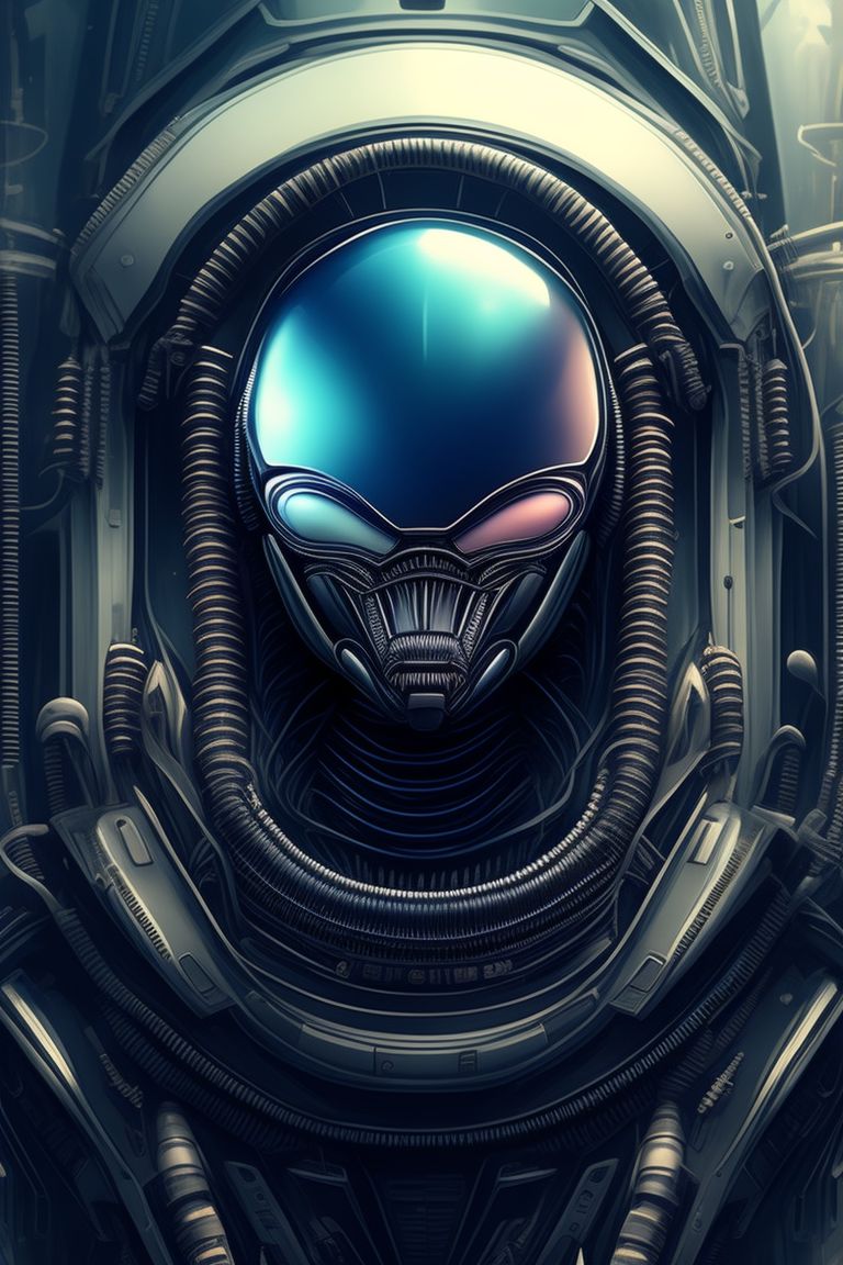 Borderless: Alien, write (((Alien))) at the bottom of the image