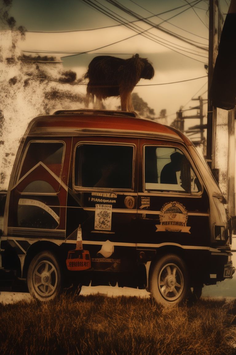smoggy-skunk950: A weathered sailor standing on a pier with a distant ...