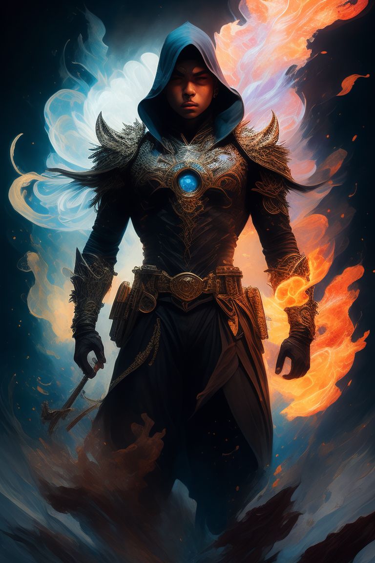 kiber203: Dynamic Award-winning photo of a boy conjuring a fireball ...